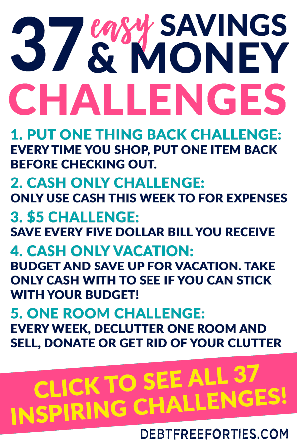 37 Easy Money Savings Challenge for 2023 - Debt Free Forties